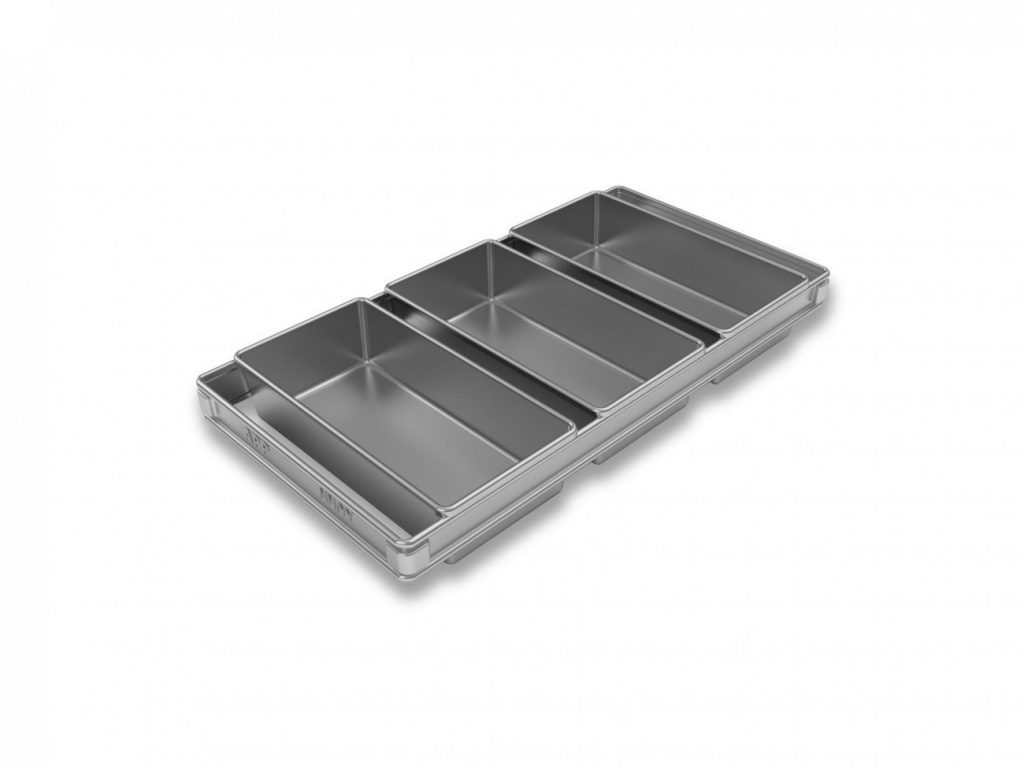 800 g Premium Wide 3-in-Line Bread Tin # BRS 1508 ⋆ American Pan